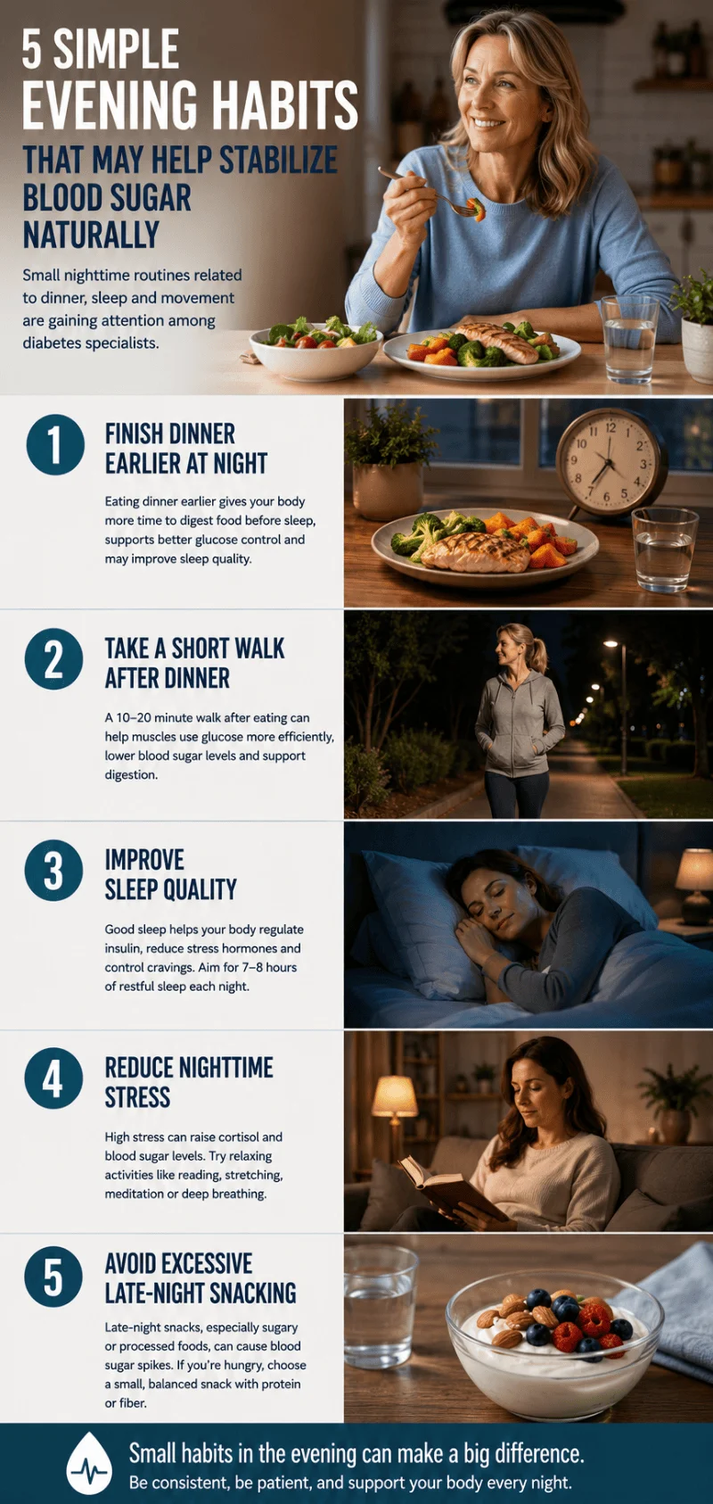 Diabetes: 5 simple evening habits that may help stabilize blood sugar ...