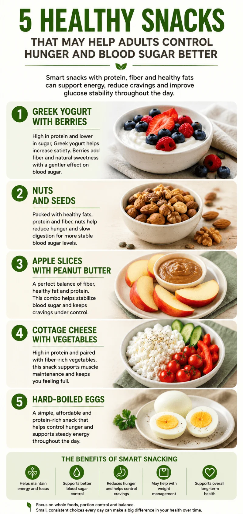 5 healthy snacks that may help adults control hunger and blood sugar better