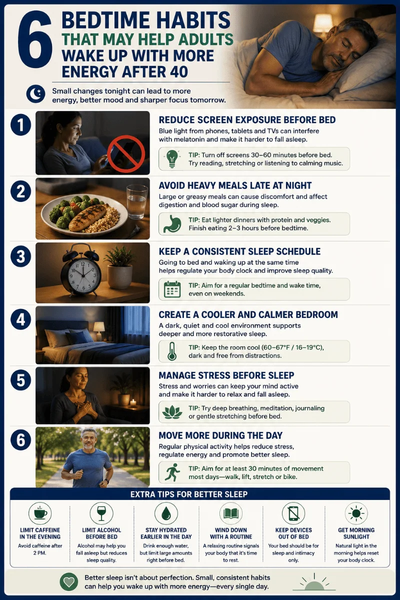 6 bedtime habits that may help adults wake up with more energy after 40 ...