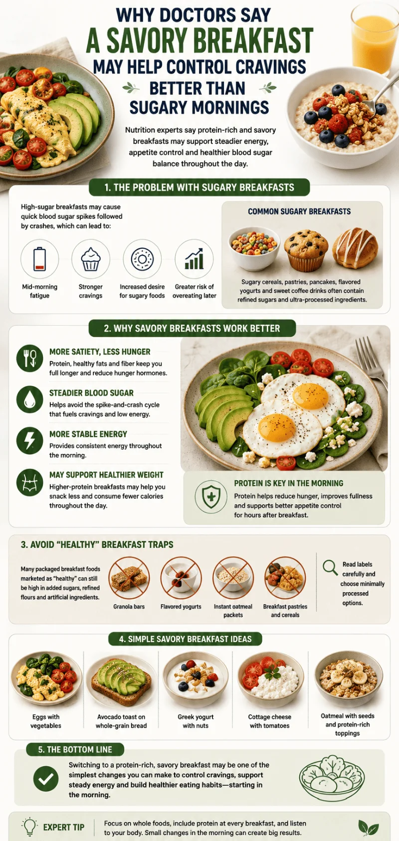Why doctors say a savory breakfast may help control cravings better ...